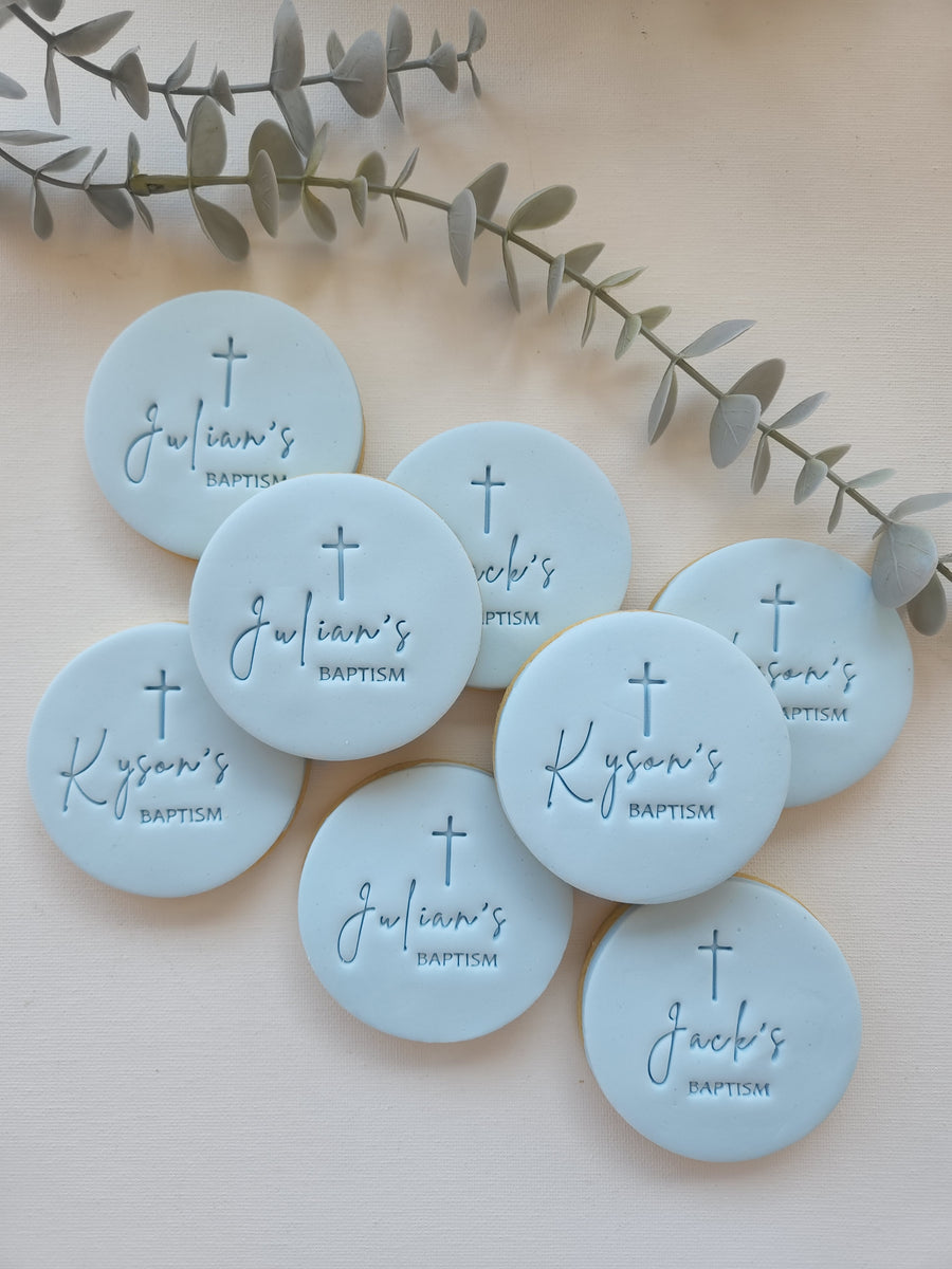 *Name* Baptism - Script Font with Cross – Creations By Emma AU